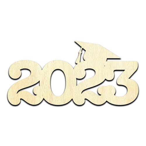 2023 Graduation Cap Laser Cut Out Unfinished Wood Shape Craft Supply | eBay