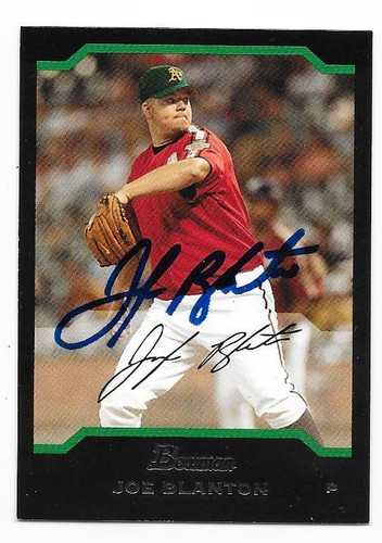 JOE BLANTON 2004 BOWMAN AUTOGRAPHED SIGNED # BDP122 OAKLAND A'S | eBay