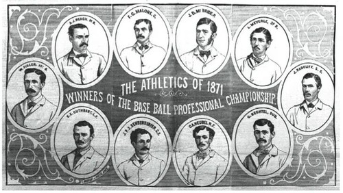 1871 Philadelphia Athletics A'S Team Baseball Mlb Wide Border 8x10 ...