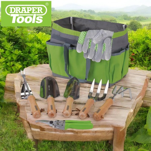 Draper Stainless Steel Garden Tool Set Trowels Gloves Secateurs ...