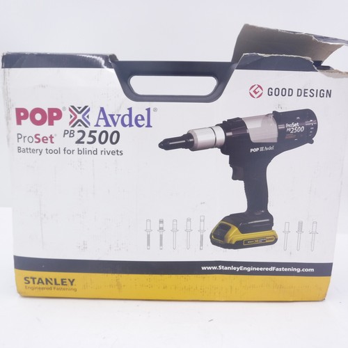 Stanley Pop Avdel Proset Cordless Rivet Tool W/battery 18v & Charger ...