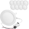 8inch 18w LED Recessed Round Ceiling Panel Light Cool White 6500K for ...