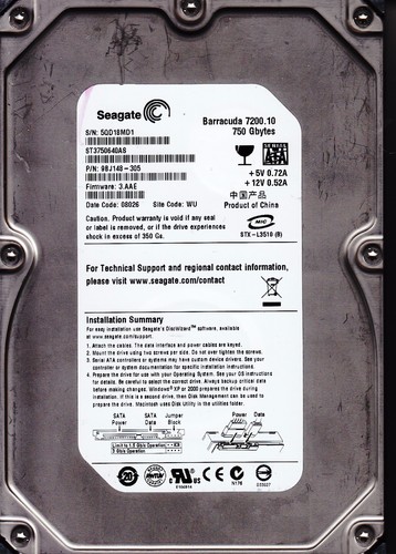 FOR DATA RECOVERY ST3750640AS s/n: 5QD.. PN: 9BJ148-305 WU BAD SECTORS ...