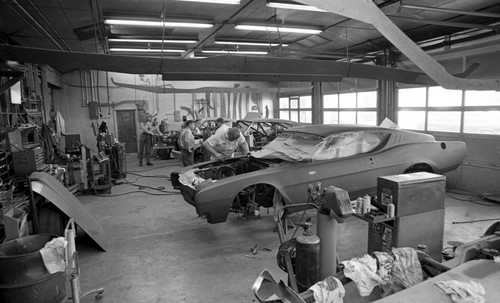 1970s Nascar workshop building a Mercury Cyclone 11 x 19 photo | eBay