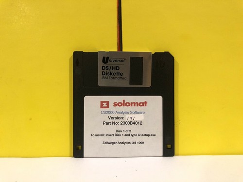 Solomat 2300B4012 CS2000 Analysis Software Disk 1 of 2 Floppy Disk ...