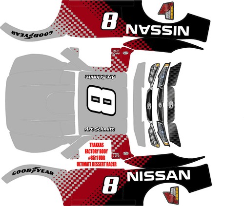 TRAXXAS UDR ULTIMATE DESERT RACER TROPHY TRUCK ART SCHMITT wrap decals ...