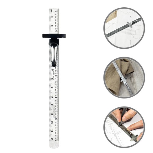 Drafting Ruler Steel Measure Meter Stick Sewing Metal Office | eBay