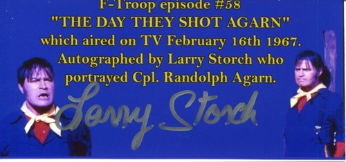 Larry Storch F Troop Agarn Star Signed Autograph Photo | eBay