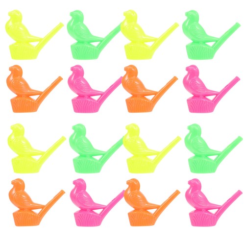 16pcs Cartoon Bird Whistle Toy Plastic Shaped Whistles Musical ...