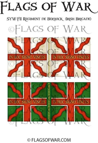 28MM JACOBITE WARGAMES FLAGS - REGIMENT DE BERWICK - FLAGS OF WAR | eBay