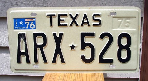 Texas 1975 1976 License Plate Vintage # ARX-528 | eBay