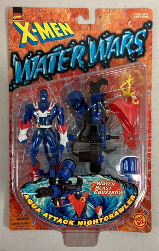 X-Men Water Wars Aqua Attack Nightcrawler Action Figure On Card 1997 ...