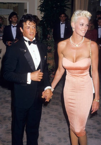 Actor Sylvester Stallone actress Brigitte Nielsen at 15th American- Old ...