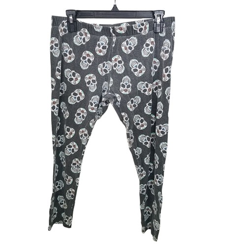 No Boundaries Womens Size XL Gray Skulls Capri Leggings | eBay