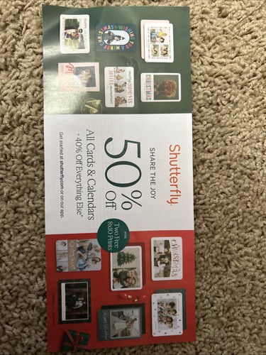 50% 40% Off SHUTTERFLY Cards Calendars 8x10 Prints Coupon (exp. 12/14 ...