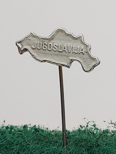 Yugoslavia SFRJ, socialist republic, map of Yugoslavia vintage pin ...