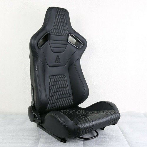 TANAKA PREMIUM BLACK CARBON PVC LEATHER RACING SEAT RECLINABLE ...