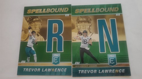 Trevor Lawrence Green Spellbound Letters R&N 2022 Donruss Elite ...