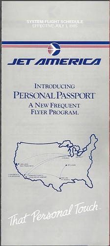 Jet America Airlines system timetable 7/1/85 [8061] Buy 4+ save 50% | eBay