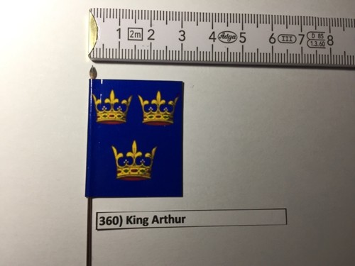 360) 1x 28mm Medieval Banner of King Arthur - Legend King Arthur and ...