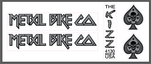 Metal Bike Co. Kizz BMX DECAL SET. Black and Grey Version | eBay