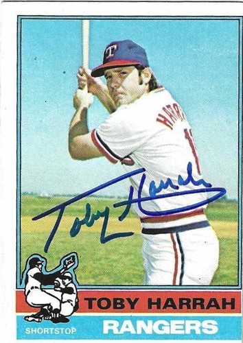 Autographed Signed 1976 Topps 412 Toby Harrah Texas Rangers | eBay