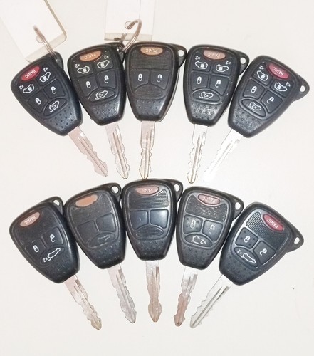 LOT OF 10 DODGE JEEP CHRYSLER KEYLESS REMOTES KEY FOBS REMOTE FOB BULK ...