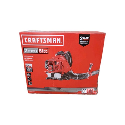 CRAFTSMAN BP510 51-cc 2-cycle 600-CFM 220-MPH Gas Backpack Leaf Blower ...