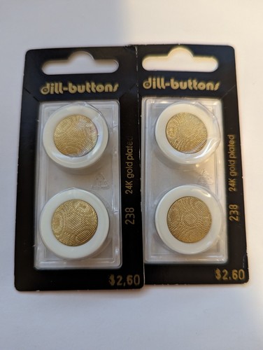 Dill Buttons (238) Lot Of 2. Made In Germany. 24k Gold Plated | eBay