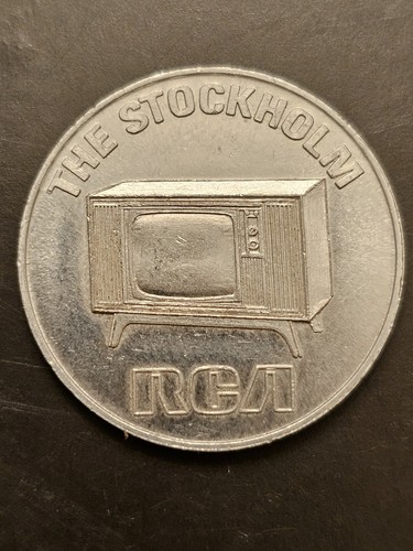 1970 RCA TV SWEEPSTAKES ALUMINUM VINTAGE TOKEN "THE STOCKHOLM" SCARCE ...