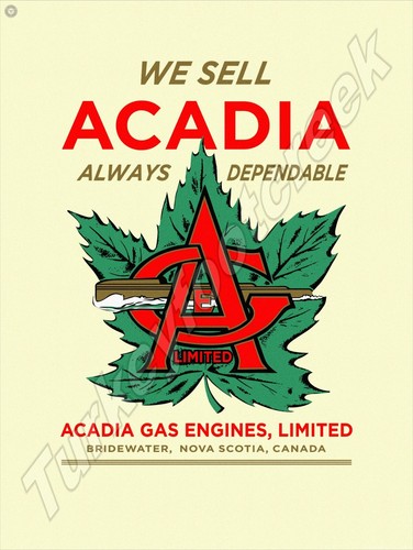 Acadia Gas Engines Metal Sign 3 Sizes to Choose From | eBay
