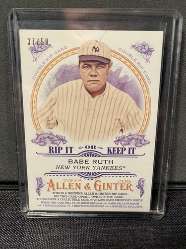 2016 Topps Allen & Ginter Babe Ruth Hank Aaron Double Rip #Drip-7 ...