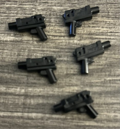 Lot 5NEW🔥Black Small Hand-Held Minifigure Accessories Submachine Gun ...