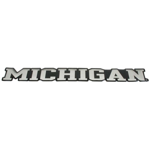 Michigan Wolverines Acrylic Decal - Chrome Letters | eBay