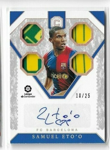 Samuel Eto'o 2019-20 Chronicles Cornerstones Autograph Jersey Relic ...