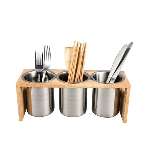 Silverware Caddy Flatware Holder Stainless Steel Utensil Caddy ...