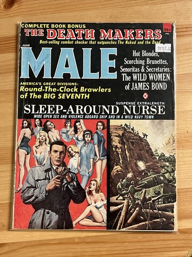 Male Vol.15 #6 June 1965-James Bond 007 issues-mort kunstler cvr-bad ...