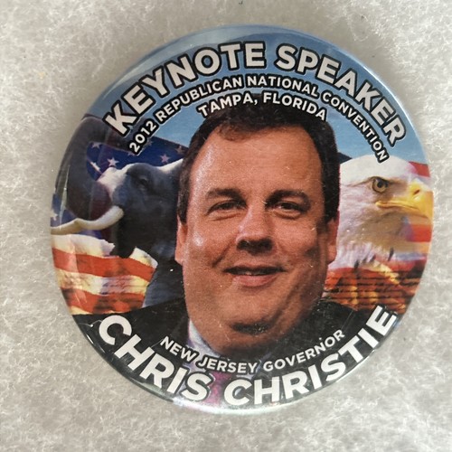 Keynote Speaker RNC 2012 New Jersey Governor Chris Christie 3” pinback ...