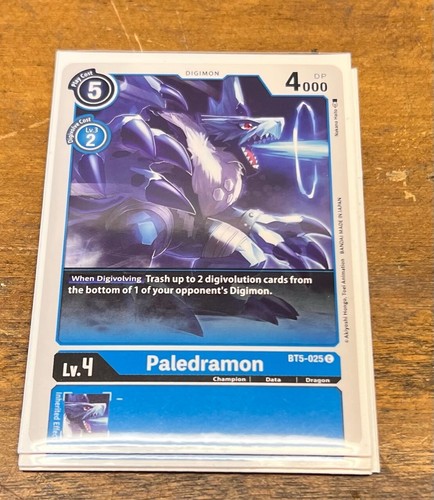 Paledramon - Common - BT5-025 C - Digimon TCG Card - Blue | eBay