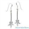 925 Sterling Framed Daisy Flower Vine Drop Dangle Hook Earrings | eBay