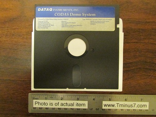 Vintage Software Dataq Instruments CODAS Demo System 5.25 Floppy Disk ...