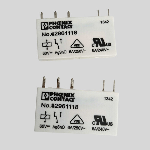 2PCS NEW Phoenix Contact No.#2961118 5 Pins 6A 250VAC 60VDC Miniature ...