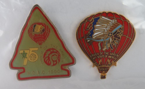 1990 NOAC Pin & Order Of The Arrow 'Brave' Baloon Pin [PN-1762] | eBay