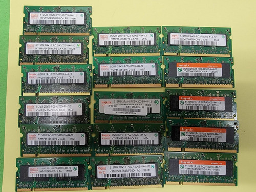 LOT OF SIXTEEN (16) HYNIX 512MB PC2-4200s DDR2 400Mhz SODIMM Memory | eBay