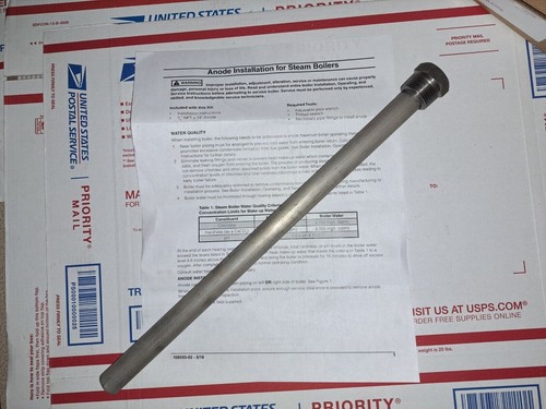 Burnham 108594-01 Steammax Anode Rod Kit For Steam Boilers 3/4" NPT x ...
