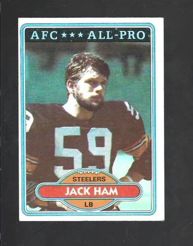 1980 Topps #10 Jack Ham card, Pittsburgh Steelers HOF | eBay
