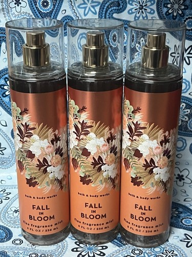 3 Bath & Body Works FALL IN BLOOM Fine Fragrance Mist Spray 8 fl oz ...
