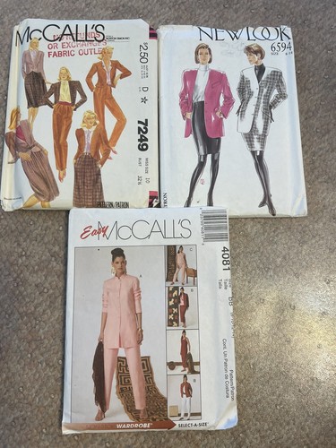 3 Wms Sewing Patterns: Easy McCalls 4081 uncut, McCall's 7249, New Look ...