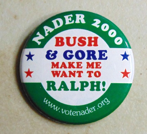 Ralph Nader 2000 Third Party campaign pin button political | eBay