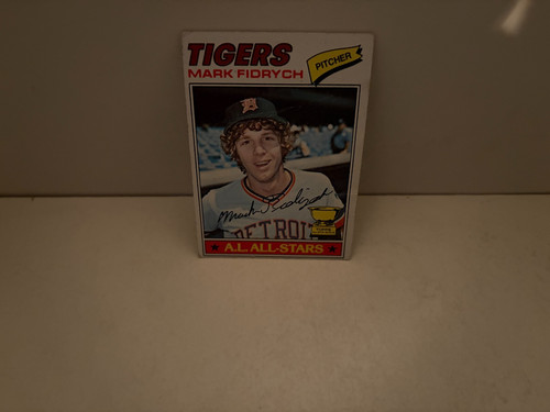 MARK FIDRYCH 1977 BASEBALL CARD #265 Rookie Rc DETROIT TIGERS Low Grade ...